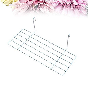 VOSAREA Hanging Straight Shelf for Wire Wall Grid Panel Display Rack Home Room Decor 25x10cm (White)