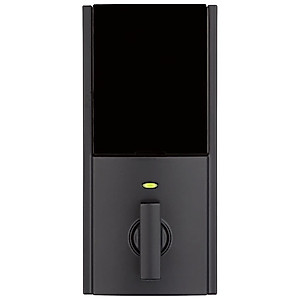 Kwikset 914 Contemporary Keypad SmartCode Electronic Deadbolt Smart Lock featuring SmartKey Security and ZigBee 3.0 Technology in Matte Black