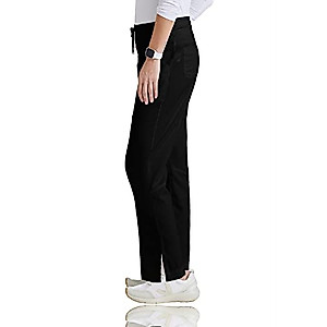 Grey's Anatomy 4276 4 Pkt Yoga Knit Waistband Pant (Black, Medium)