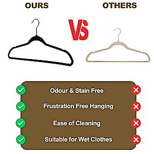 Quality Hangers Clothes Hangers 20 Pack - Non-Velvet Plastic Hangers for Clothes - Heavy Duty Coat Hanger Set - Space-Saving Closet Hangers with Black Swivel Hooks - Functional Non-Flocked Hangers