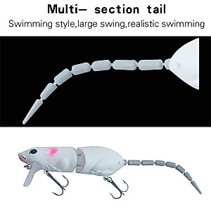 Fishing Lures KitFishingArtificial Rat Bait Fishing Lure Plastic Mouse Swimbait Tackle Hook Tool (5pcs)