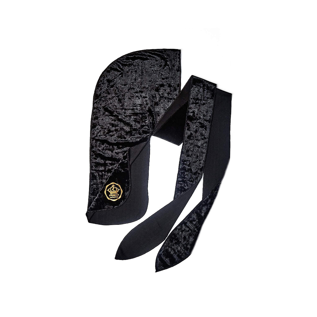 KISS RED Premium Bow Wow X Power Wave Crushed Velvet Durag (Black)