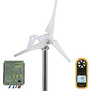 Smaraad 600W 24V Wind Turbine Generator 3 Blade, Wind Generator Kit with Charge Controller for Home, RV, Hybrid Solar Wind System