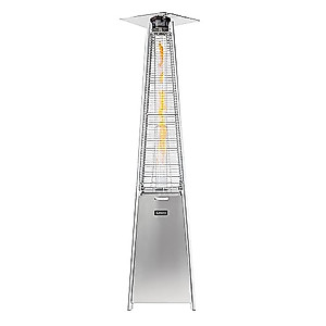 Kinger Home 46000 BTU Outdoor Propane Patio Heater with Wheels, 88 Inch Tall, Commercial & Residential