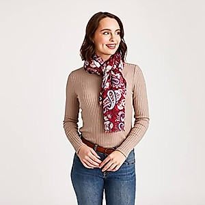 Vera Bradley Women's Lightweight Soft Fringe Scarf, Paisley Jamboree, One Size