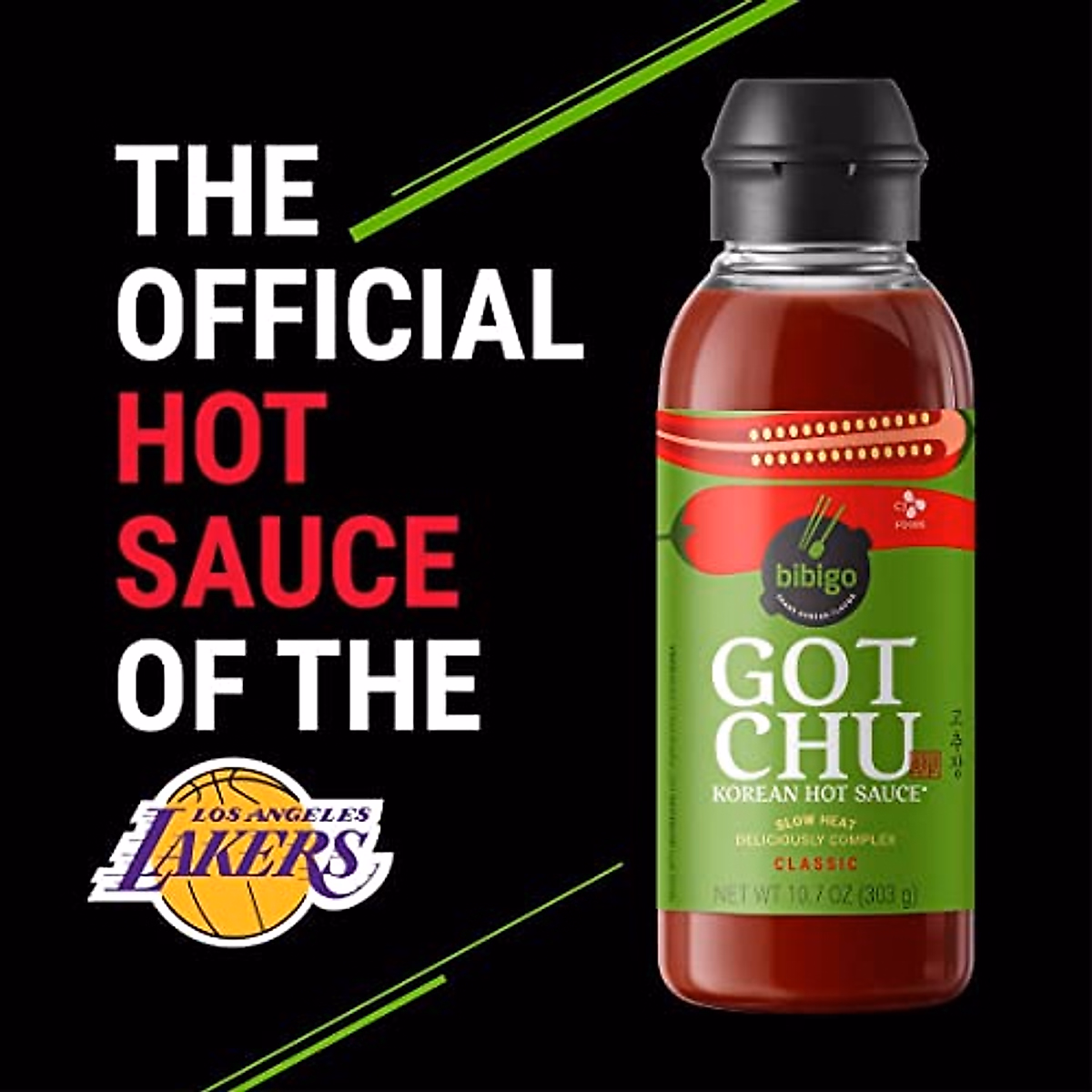 bibigo GOTCHU - Classic Korean Hot Sauce, Made with Gochujang Fermented pepper paste, Low Heat Sweet-Spicy-Savory-Earthy Flavor [10.7 Oz Squeeze Bottle]