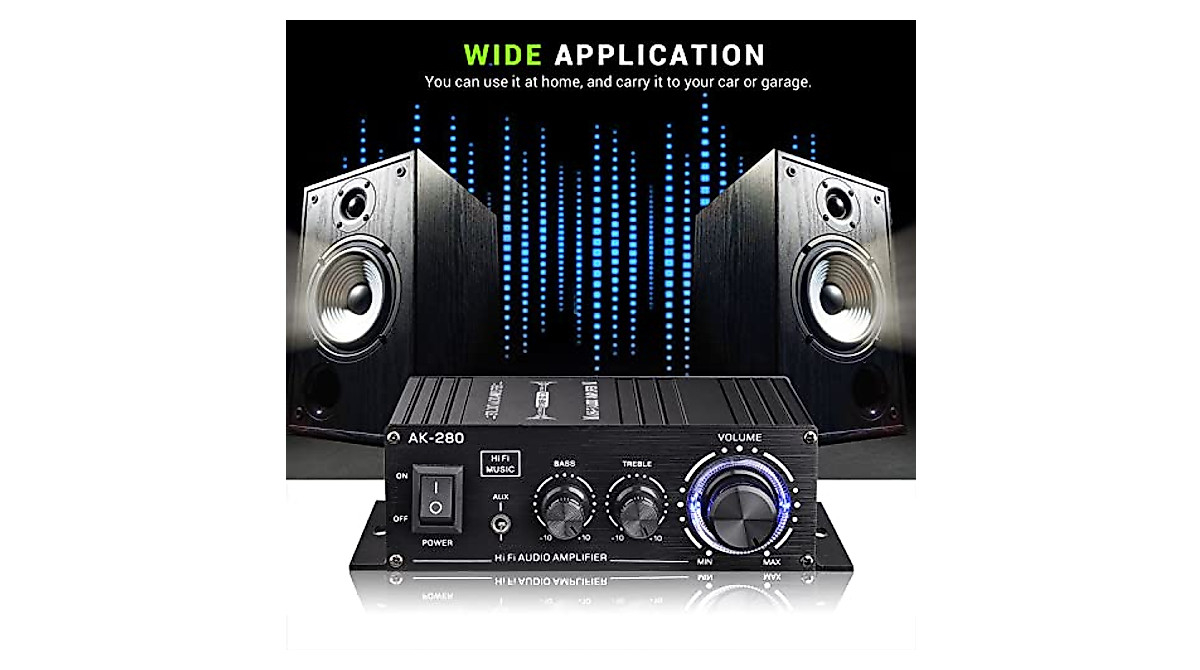 Facmogu AK280 200W Mini Audio Amplifier for Home & Car