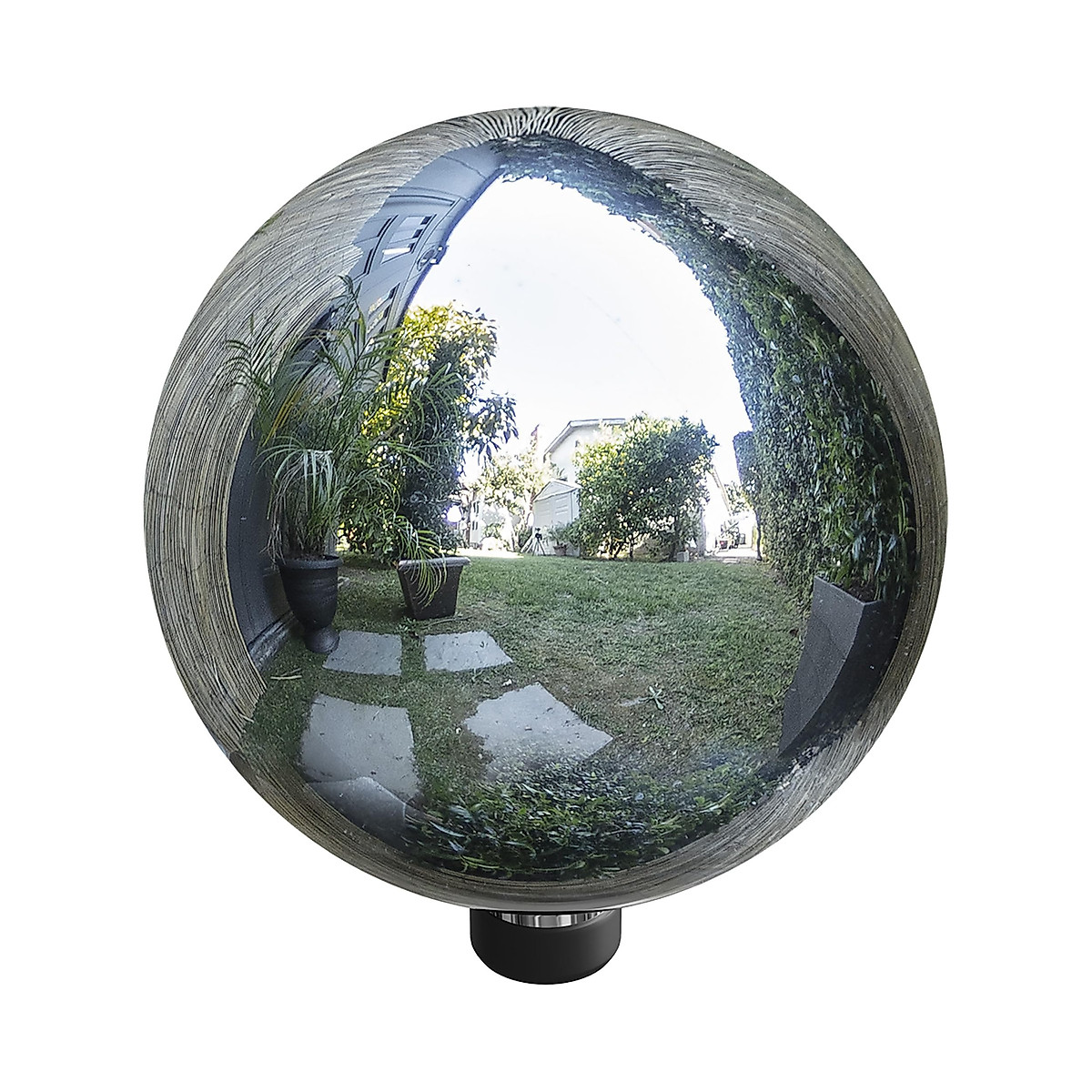 Alpine Corporation GLB292SL Gazing Globe, 10" L x 10" W x 12" H, Silver