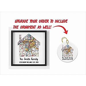 New Home Gift Housewarming Gift Map Art Gift Family Established Sign Last Name Art Family Art Framed Art Gift for New Home Realtor Gift