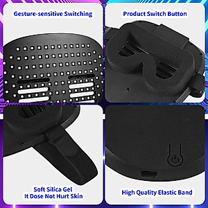 jcwfuno Led Mask Gesture Control Face Changing, Apply To Cosplay Accessories For Halloween Masquerade Costumes, Christmas Rave Party，2022 Upgraded Coolest Halloween Adult Light-up Mask