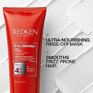 Redken Sulfate Free Frizz Dismiss Mask Intense Smoothing Treatment For Unruly Hair - Ultra Hydrating Smoothing Hair Mask