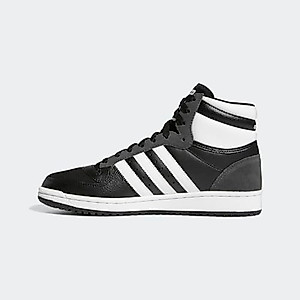 adidas Originals Men's Top Ten Red Bulls Sneaker, Core Black/White/Dark Grey Heather, 9.5
