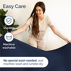 Twin Size 3 Piece Sheet Set - Comfy Breathable & Cooling Bed Sheets Set - Hotel Luxury Bedding for Women, Men, Kids & Teens - Deep Pockets, Easy-Fit, Super Soft & Wrinkle Free - Oeko-Tex - Navy Blue