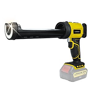 Cordless Caulking Gun for DeWalt 20V Max Battery, 10 Oz/300ml Electric Silicone Gun,with LED Light,4 Adjustable Speed for Filling, Sealing, Repair