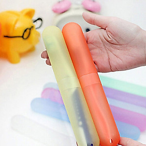 Bluelans® Pack of 5 Plastic Toothbrush Case/Holder for Daily and Travel Use