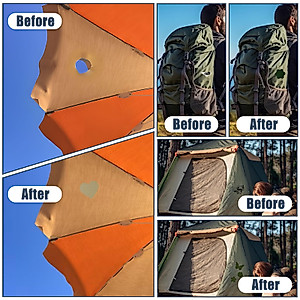 3x79 Inch Nylon Repair Patch Nylon Repair Tape Self Adhesive Nylon Fabric Tape Outdoor Camping Gear Nylon Repair kit for Tent, Umbrella, Down Jackets, Sleeping Bag, Knapsack （Black）