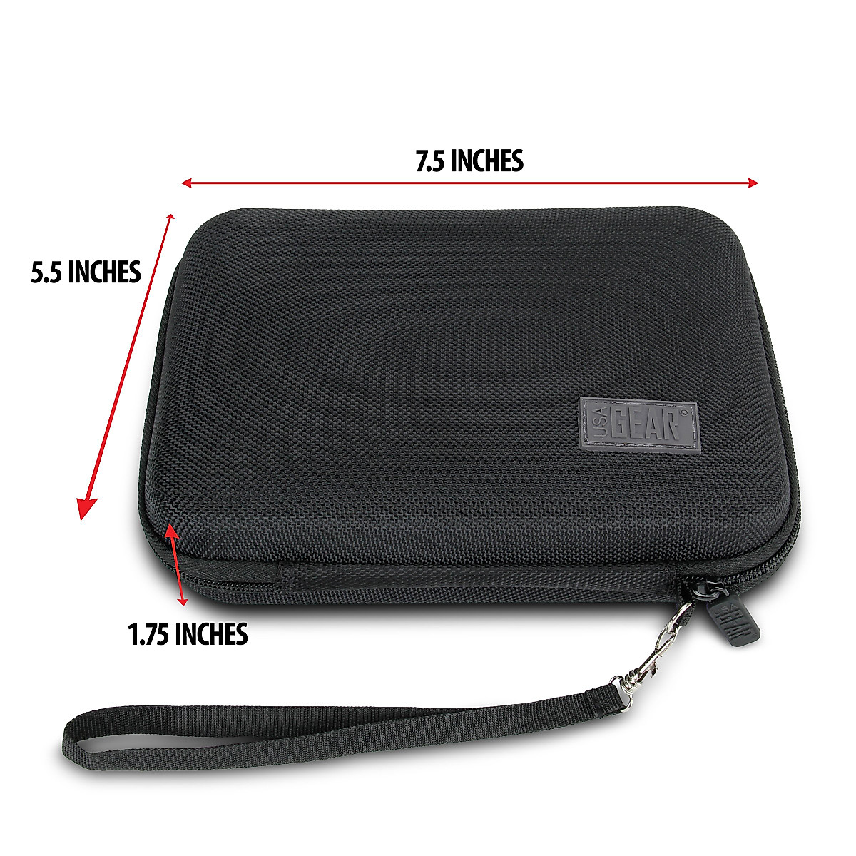 USA Gear Hard Shell Calculator Case - Graphing Calculator Case with Water Resistant Exterior and Large Accessory Storage - Compatible with TI-84 Graphing Calculator, TI-83 Plus, and Casio FX-9750GII