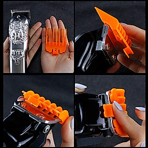 10PCS Guide Combs for Most Hair Clippers,Universal Hair Clipper Limit Comb Guide Attachment Replacement With Clip,Hair Clipper Guide Comb,A