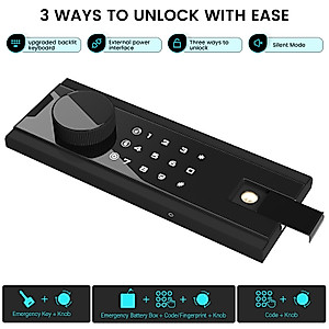 Kavey 1.6 Cub Safe Box, Home Safe with Digital Touch Screen Keypad and Sensitive Alarm System, Money Safe With Removable Shelf and LED Light, Small Safe for Money Jewelrys Documents Valuables