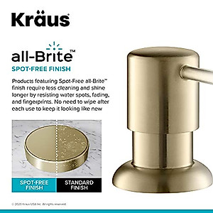 KRAUS Boden Kitchen Soap and Lotion Dispenser in Spot Free Antique Champagne Bronze, KSD-53SFACB