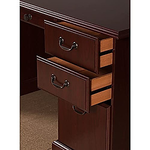 Bush Furniture Kathy Ireland Home Bennington Manager's Desk, Harvest Cherry