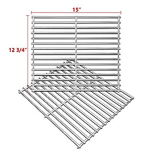 15 inch Grill Grate for Broil-Mate 165154 195554, Broil King Replacement Grates 986557, 9869-54, 9869-57, Signet 70, 20, 90, Crown 10, 20, 40, 90, Huntington 6666-54, Sterling 1155-54, stainless steel
