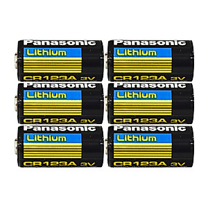 Panasonic CR123 CR123A 3V Lithium Battery ,6 Count (Pack of 1)