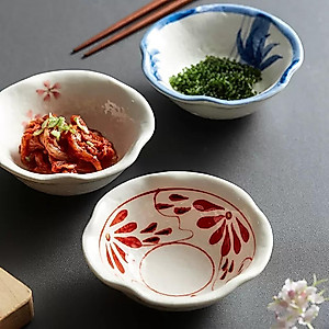 EERINESS Dinner Plates Soup Bowls Dipping Sauce Soy Sauce Vinegar Seasoning Dish Home Ceramic Japanese Dish Dessert Rice Bowl Ice Cream Bowl Ramen Bowl (Color : C, Size : Small)