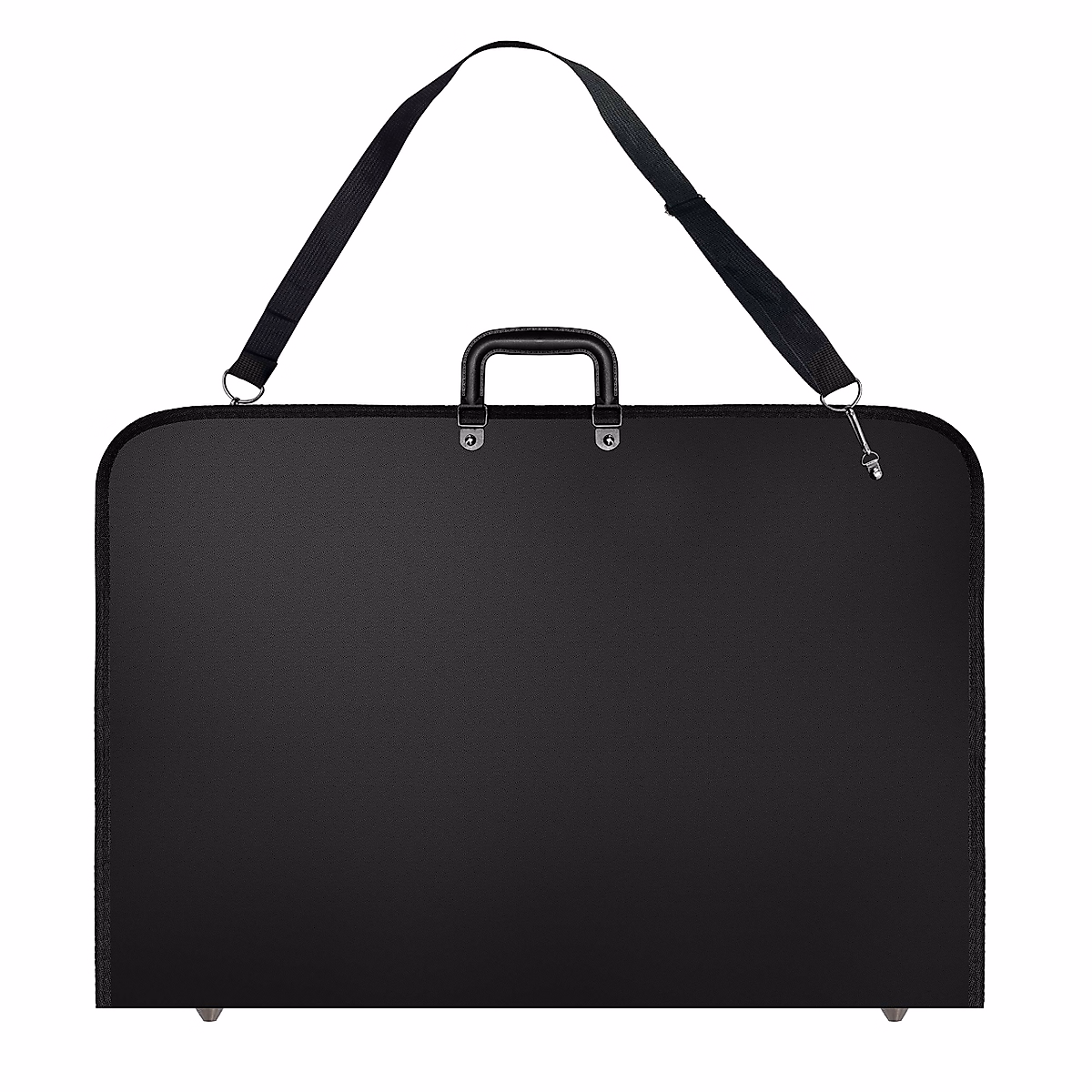 Vantasii Black Art Portfolio Case Artist Carrying Case Artist Portfolios Case with Shoulder Strap (19x14.7x1.5 Inch)