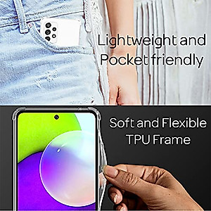 NALIA Necklace Cover Compatible with Samsung Galaxy A52 5G / A52 / A52s 5G Case, Transparent Protector with Band, Hardcase & Adjustable Holder Strap, Easy to Carry Crossbody, Color:Black