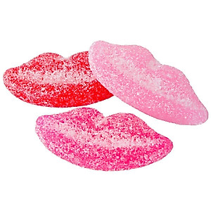 By The Cup Sour Pucker-up Gummy Lips, 2 lb Bulk Bag
