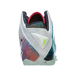 Nike Mens Lebron XI Premium "What the Lebron" Black/Lava/Silver-Galaxy Blue Synthetic Basketball Shoes Size 11