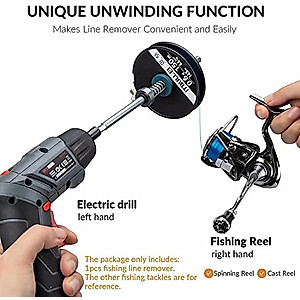 THKFISH Fishing Line Spooler Fishing Line Winder Spooler Fishing Accessories Adjustable Stable Portable Fishing Line Spooler with Clamp A-Long Style+C-Line Remover