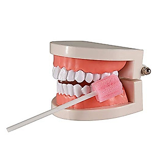 Wellgler's Oral Care Swabs - Disposable Mouth Cleaning Spong swabs (250count, Pink)