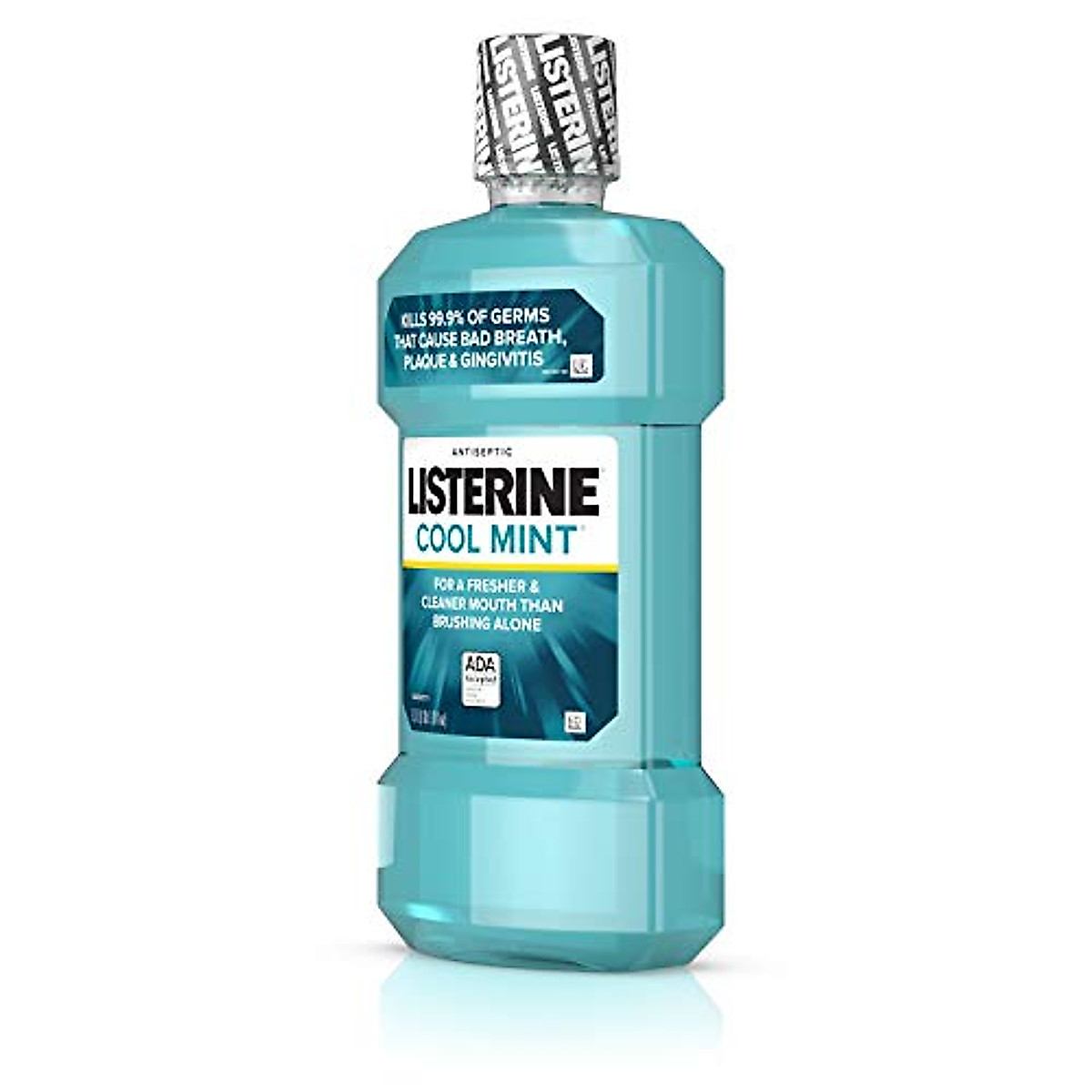 Listerine Cool Mint Antiseptic Mouthwash for Bad Breath, Plaque and Gingivitis, 1 l ( Pack of 3)