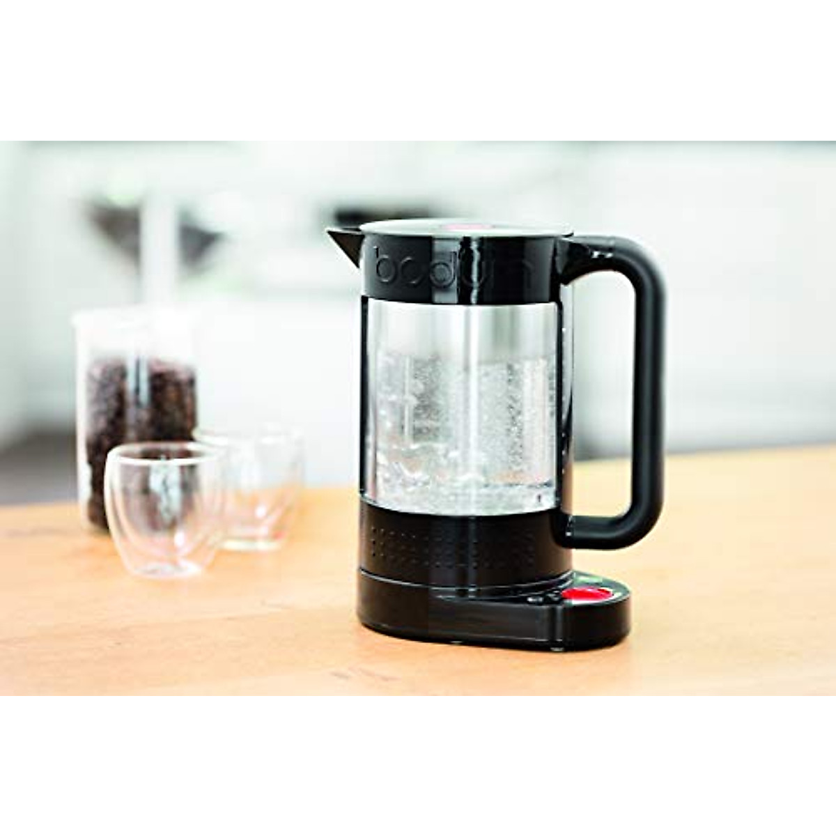 Bodum 11659-01US Bistro Electric water kettle, double wall with temperature control, 1.1 l, 37 oz, Black, 37 Ounce