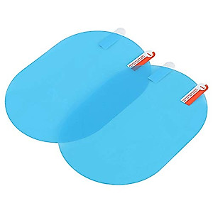 Rearview Mirror Rain Film, 100x145mm Oval Blue Car Rearview Mirror Rain Protective Film Anti-Fog Rainproof Sticker