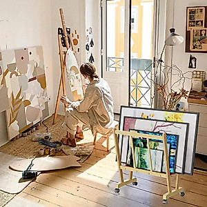 Fumingpal Print Rack with Wheels - 30.5 Inch Print Racks for Art Display, Canvas Rack for Posters, Artwork, Prints, Canvas, Panels, Galleries, Studios & Storage