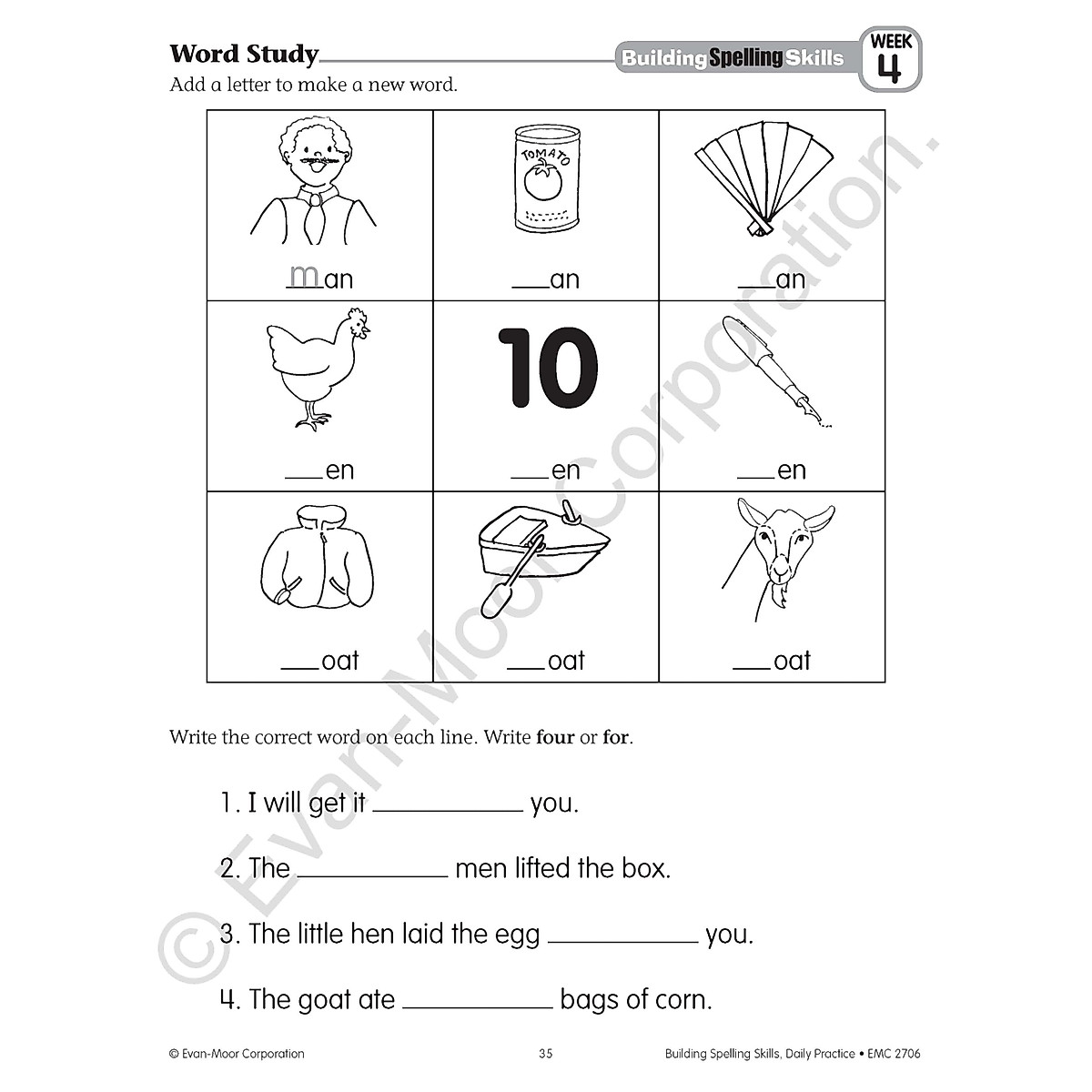 Evan-Moor Building Spelling Skills, Grade 2 - Homeschooling & Classroom Resource Workbook, Reproducible Worksheets, Teaching Edition, Spelling Strategies, Reading and Writing Skills