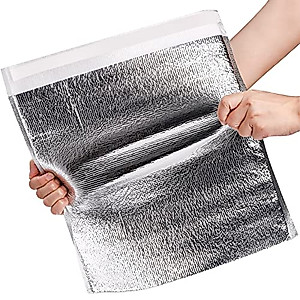 ZEAYEA 30 Pack Reusable Insulation Bags, Thermal Box Liners for Cold and Hot Food, Insulated Shipping Mailers Envelope Bags, Waterproof Insulation Package for Lunch Food Bento Camping Picnic, 3 Size