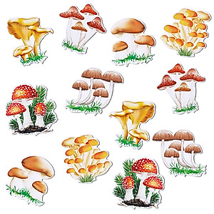 12 Pieces Mushroom Magnets Mushroom Car Magnet Fridge Magnets Art Vintage Magnets Decal Removable Fridge Magnetic Stickers Cute Locker Magnets for Office Home Whiteboard Car Decor