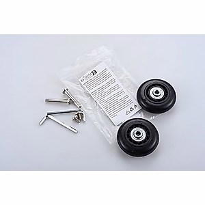 Mtsooning 2 Sets Luggage Wheel Replacement Kit, 60x17mm Rubber Swivel Caster Wheels, Suitcase Bearings Repair Wheels with Screws Axles Wrench Bearings,Inline Outdoor Skate Wheels