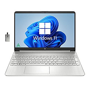 HP 2022 15.6" HD Laptop, Intel Core i3- 1115G4 Processor, 8GB DDR4, 256GB PCIe SSD , Intel HD Graphics, Wi-Fi, Bluetooth, HDMI, Windows 11 S, Natural Silver, 32GB SnowBell USB Card