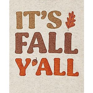 The Children's Place Baby Kids 2 Piece Family Matching, Christmas and Holiday Pajama Sets, Cotton, Its Fall Yall, 10