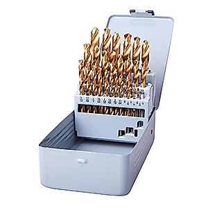 29PCS Drill Bit Set HSS Titanium Multi Bits Twist Metal Tools 135 Split Point