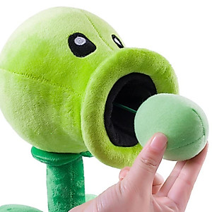 JHESAO 8" Plants and Peashooter Zombies Plush Toys PVZ 1 2 Stuffed Soft Doll Ball Pea Toy New
