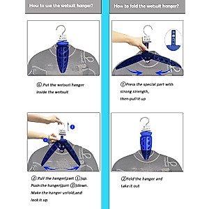 BECAPRO Wetsuit Hanger Foldable Surfing Suit Rack(Orange)