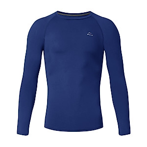 Willit Boys' Compression Shirts Youth Long Sleeve Football Undershirts Kids Baseball Quick Dry Baselayer Brilliant Blue XS