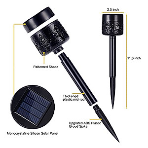 Wenhuidr 8 Pack Solar Lights Outdoor Waterproof, 7 Colors Garden Lights Solar Powered Waterproof, Outdoor Solar Lights Walkway for Patio, Lawn, Yard and Landscape