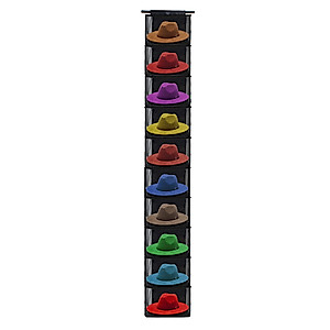 TreeHouse London XL Fedora Hat Rack with Dust Cover - Closet Hanging Cap Organizer - Pack of 2 Cowboy Hat Holder - Storage Shelf Organizer for Men & Women - For Bowler & Wide Brim Hats, Dustproof
